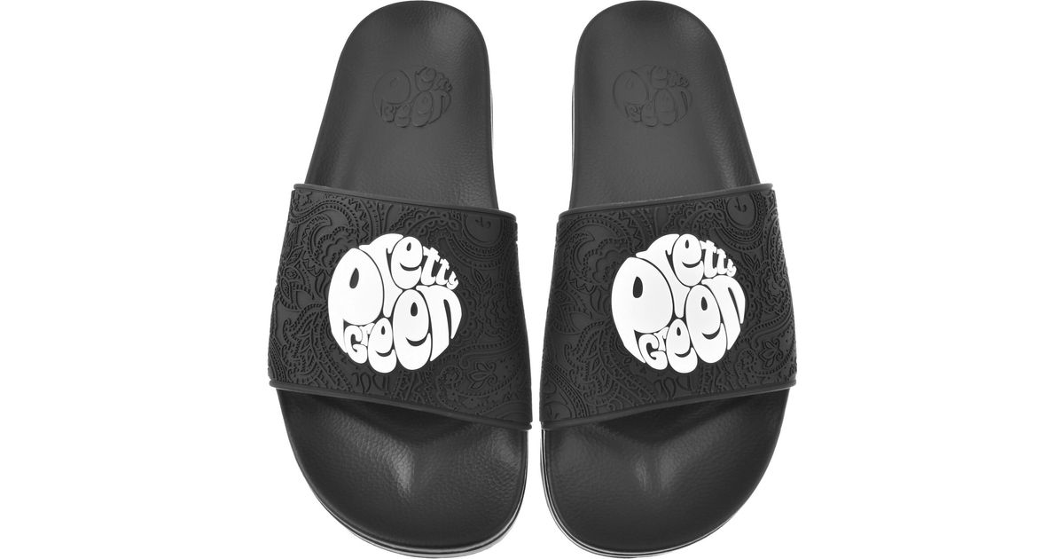 Pretty Green Okala Sliders in Black for Men | Lyst UK