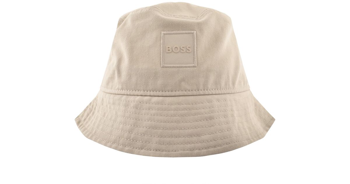 BOSS Boss Febas Bucket Hat in Natural for Men | Lyst UK