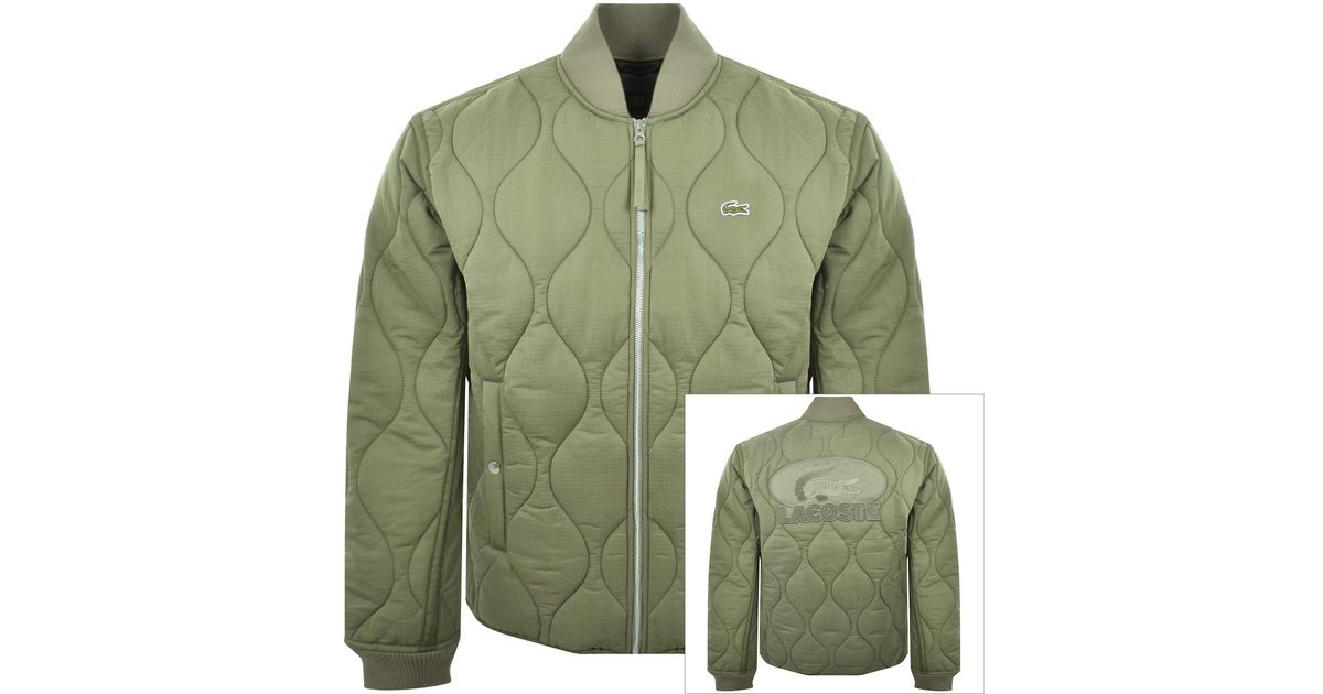 Lacoste Back Logo Jacket in Green for Men | Lyst