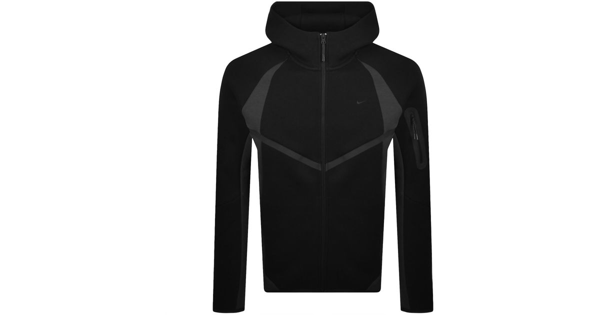 Nike Tech Windrunner Fleece Hoodie in Black for Men | Lyst UK