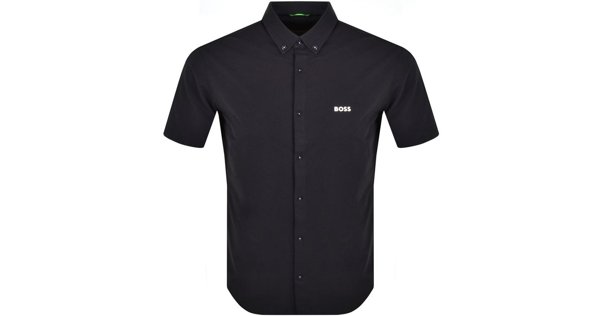 BOSS B Motion Short Sleeve Shirt in Black for Men | Lyst