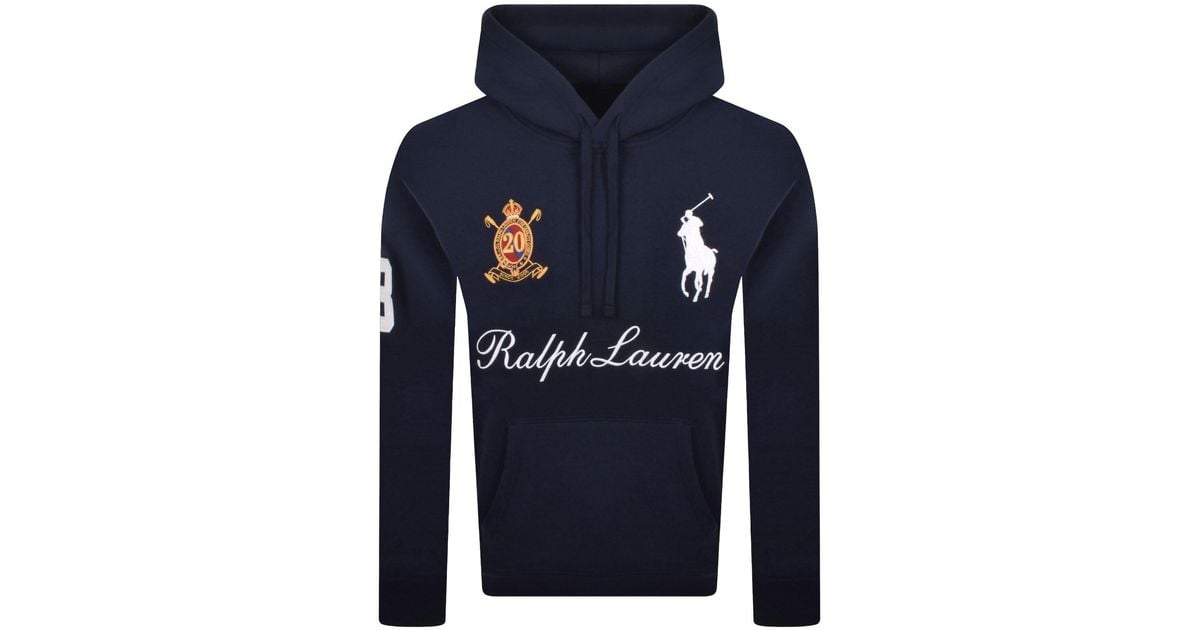Ralph Lauren Logo Hoodie Cruise in Blue for Men | Lyst UK