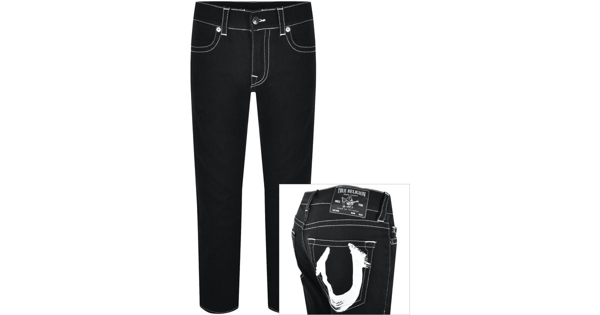 TRUE RELIGION Rocco Painted Jeans in Black for Men | Lyst UK