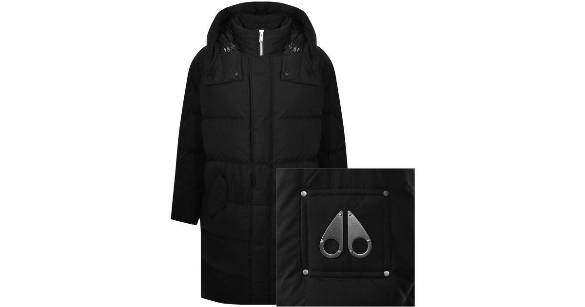 Moose Knuckles Everest Long Puffer Jacket in Black for Men | Lyst UK