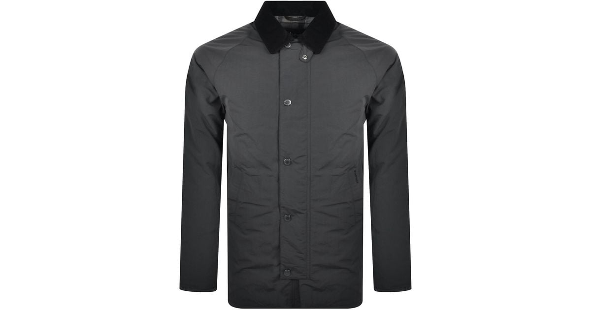 Barbour Winter Wadded Showerproof Jacket in Grey for Men | Lyst UK