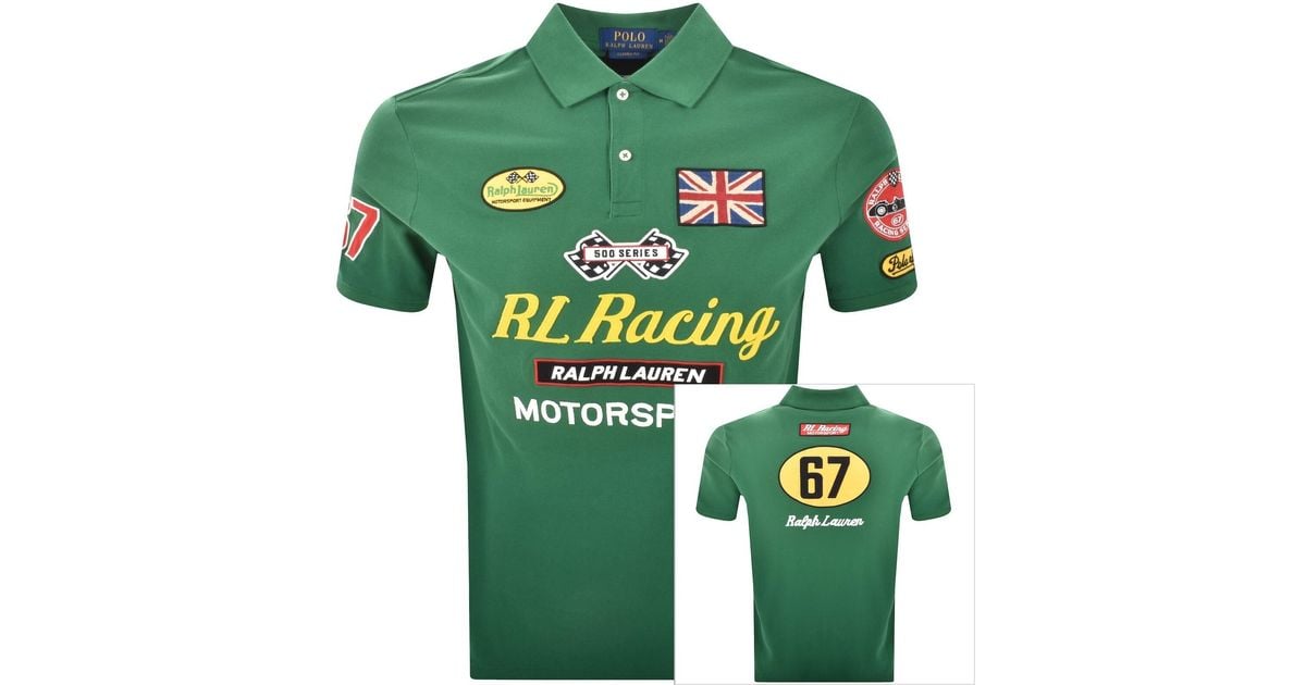 Ralph Lauren Racing Polo T Shirt in Green for Men | Lyst