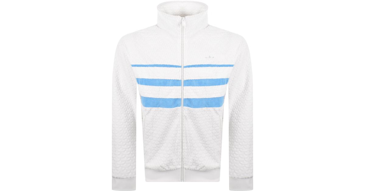 adidas Originals Monogram Track Top in White for Men | Lyst