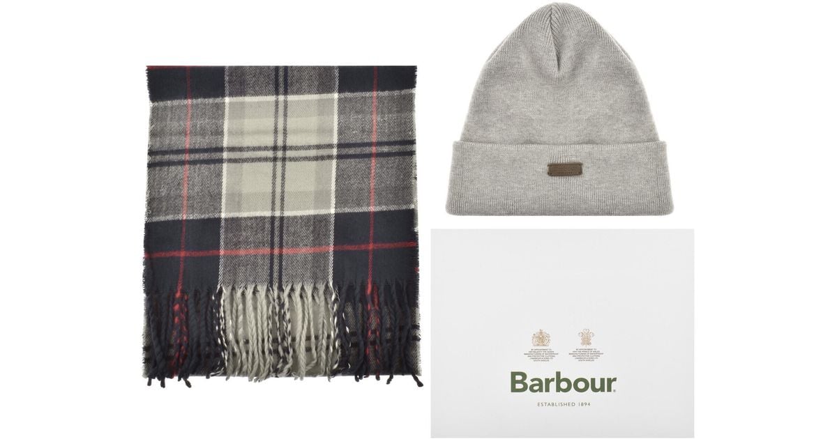 Barbour Beanie And Scarf Gift Set in Blue for Men | Lyst UK