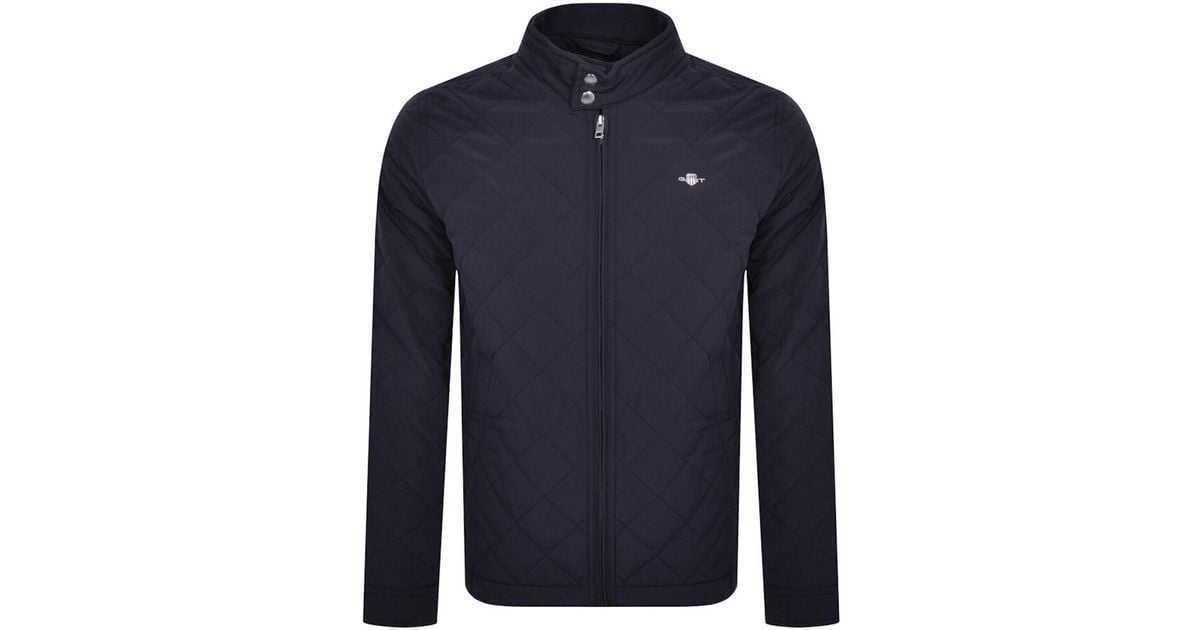 GANT Quilted Windcheater Jacket in Blue for Men | Lyst