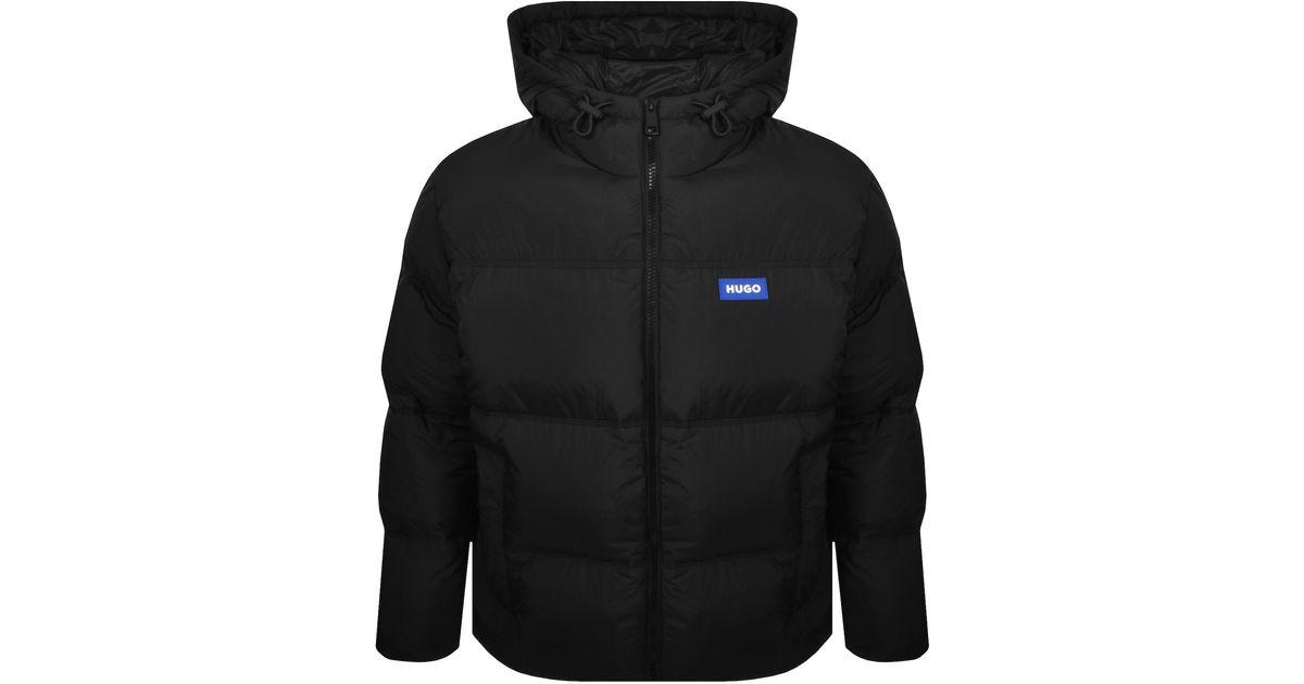 HUGO Bodo Puffer Jacket in Black for Men | Lyst UK