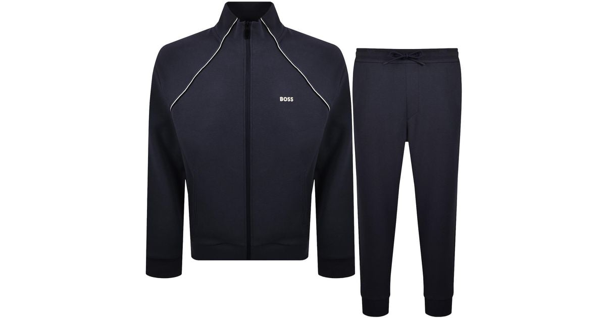 BOSS Boss Contrast Piping Tracksuit Set in Blue for Men | Lyst