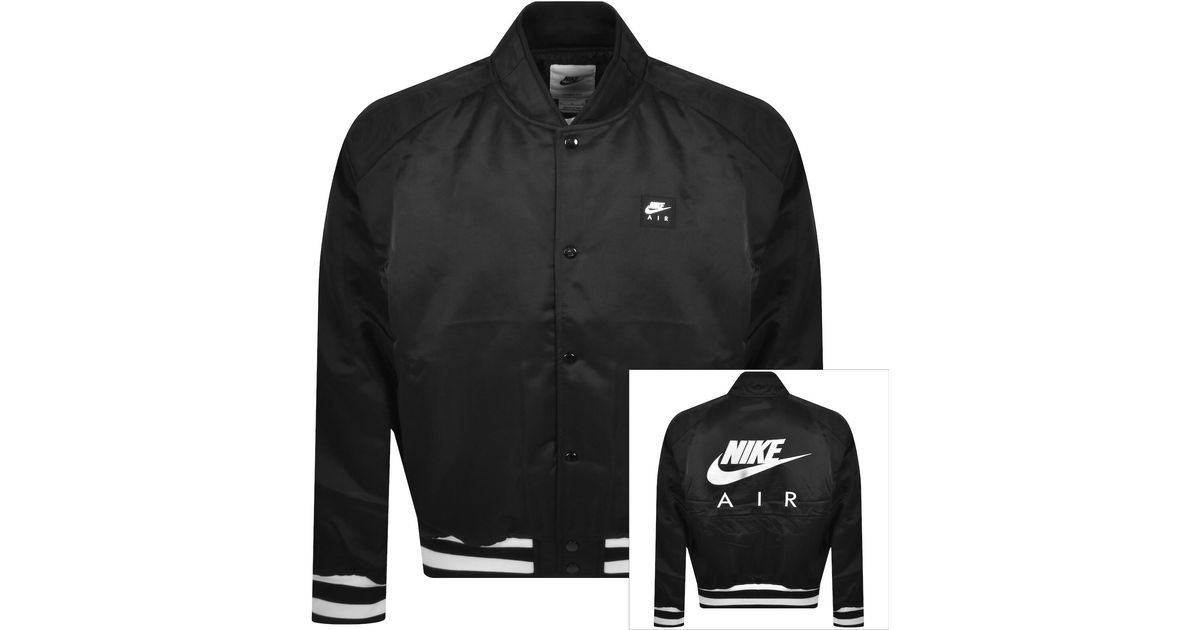 Nike Varsity Jacket in Black for Men | Lyst UK