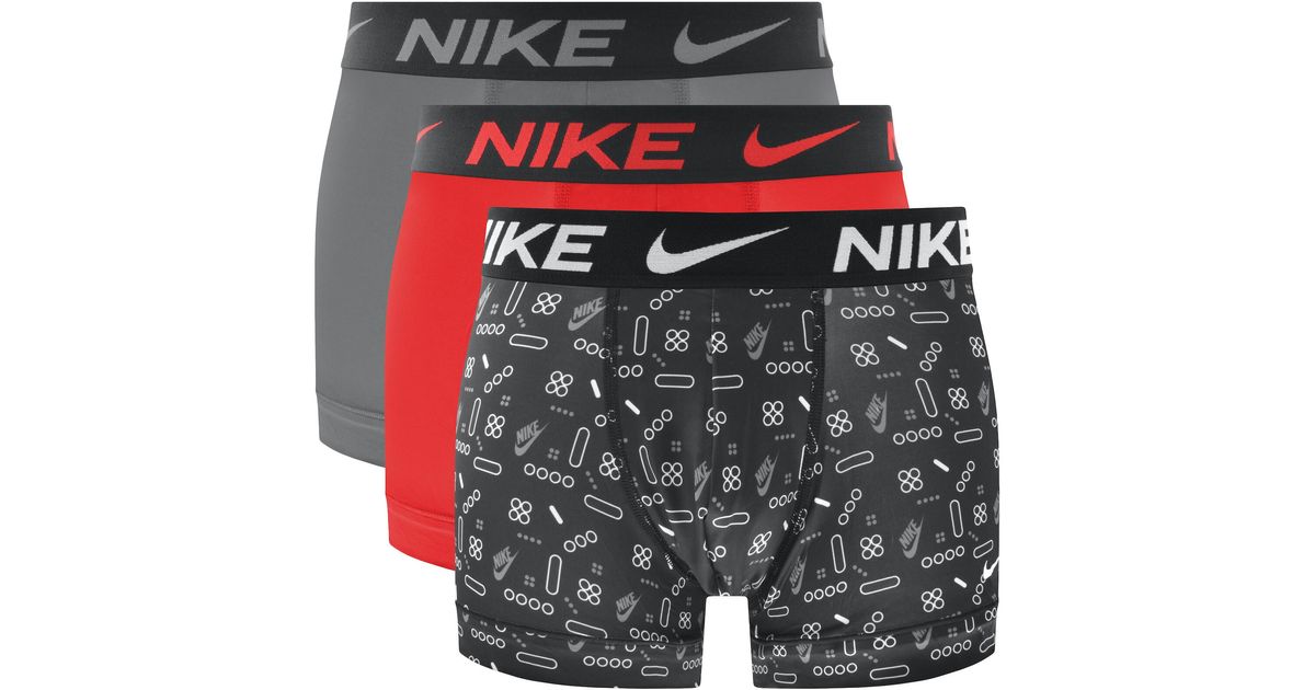 Nike Underwear 3 Pack Trunks in Black for Men | Lyst UK