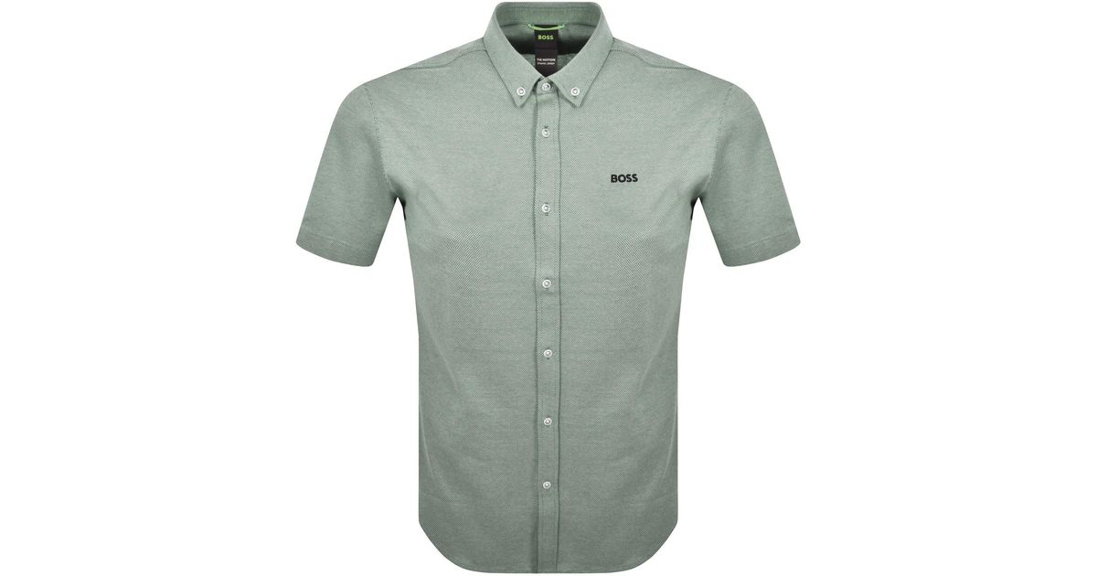 BOSS Boss Motion Regular Fit Shirt in Green for Men | Lyst UK
