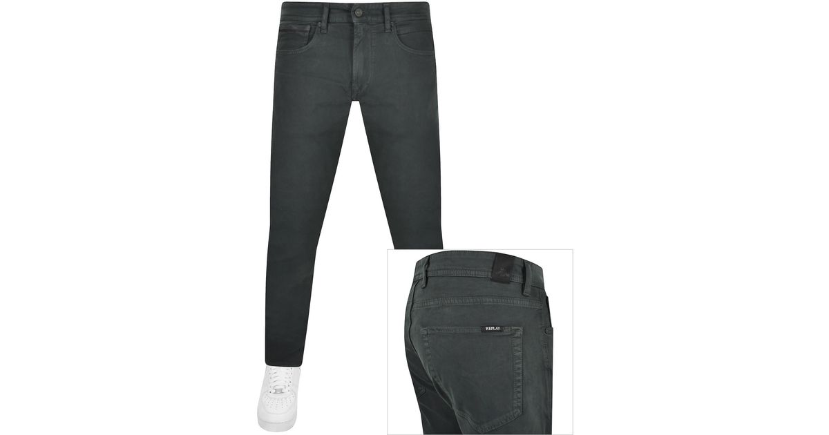 Replay Premium Soft Hand Feel Jeans in Black for Men | Lyst