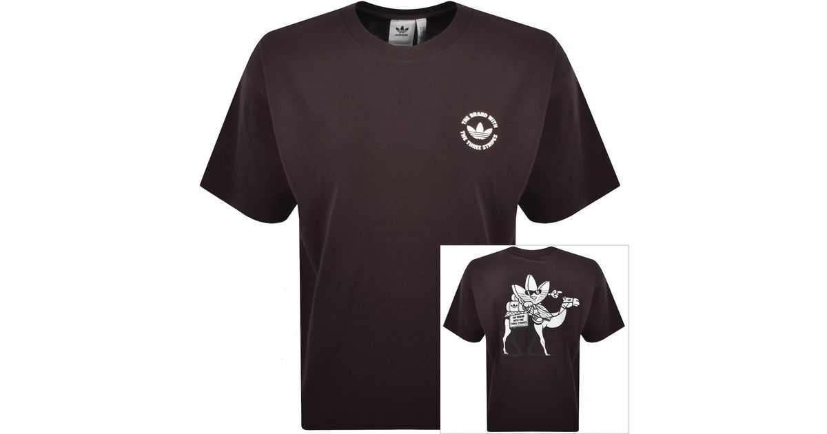 adidas Originals Camel Treffy T Shirt in Black for Men | Lyst UK