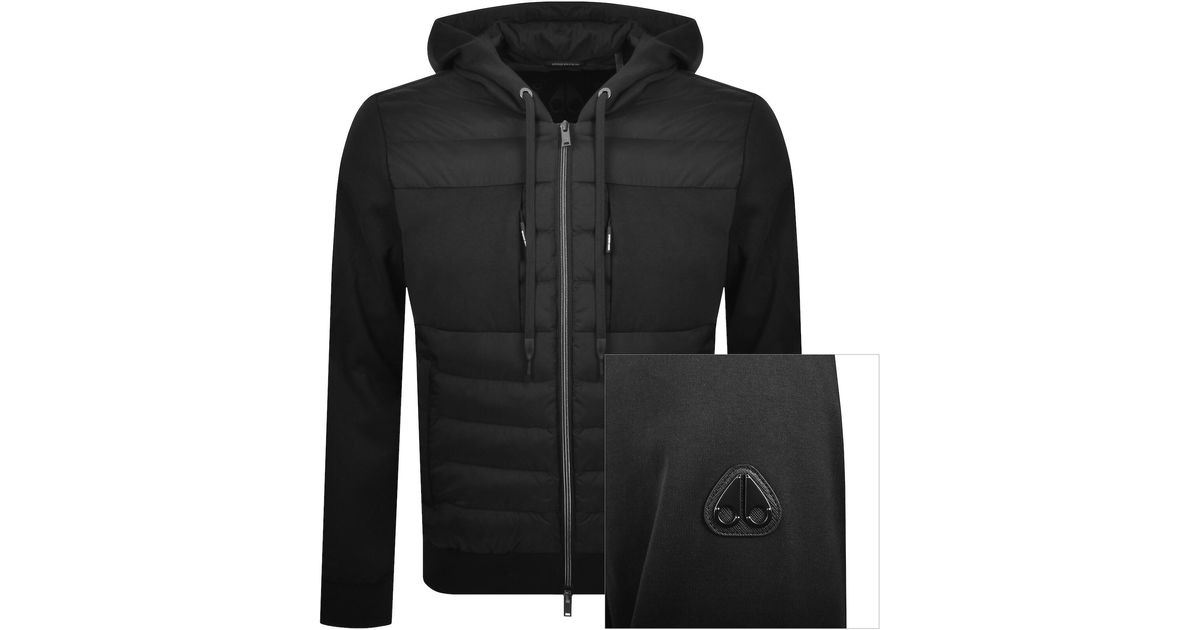 Moose Knuckles Air Down Garnier Hoodie in Black for Men | Lyst