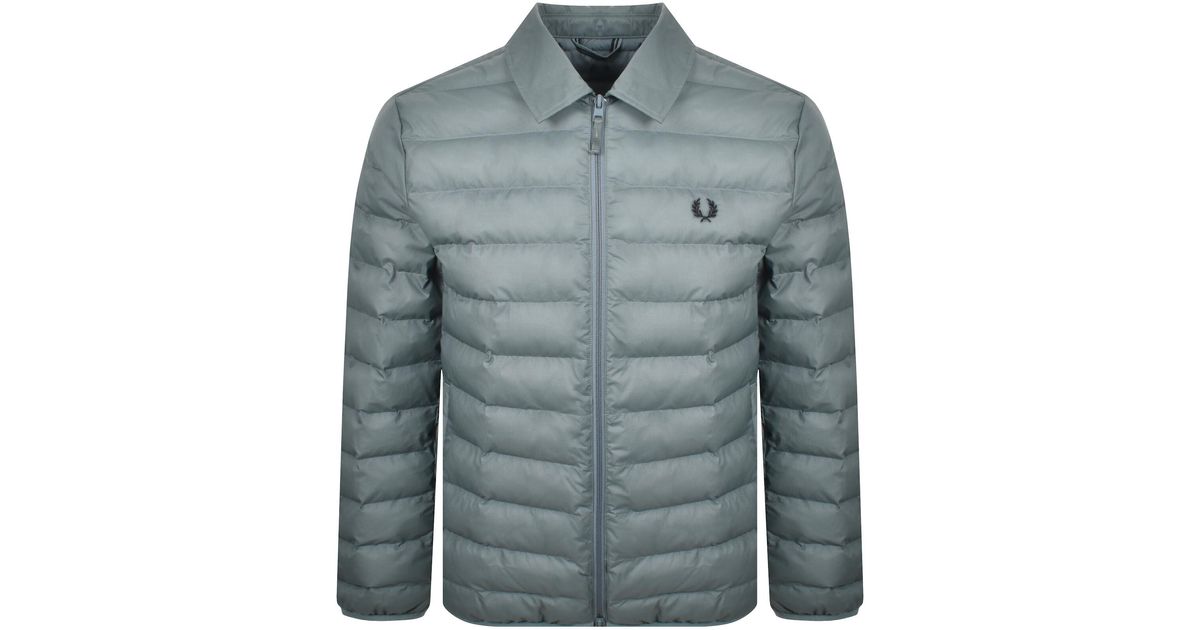 Fred Perry Collared Insulated Jacket in Blue for Men | Lyst UK
