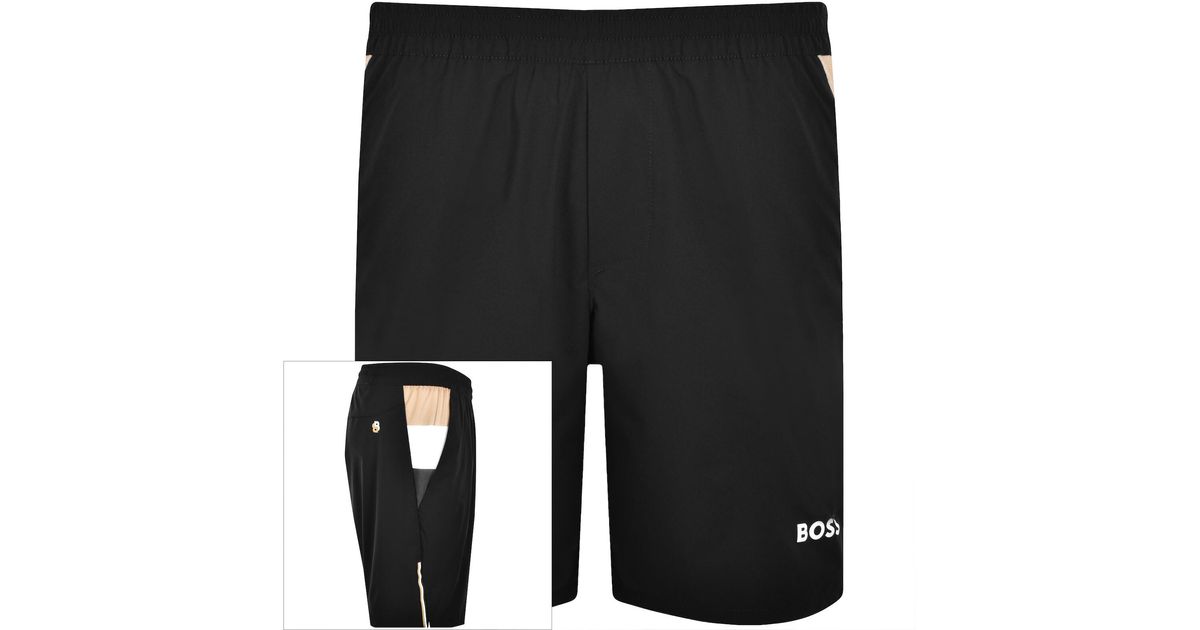 BOSS Boss Tennis Match Shorts in Black for Men | Lyst UK