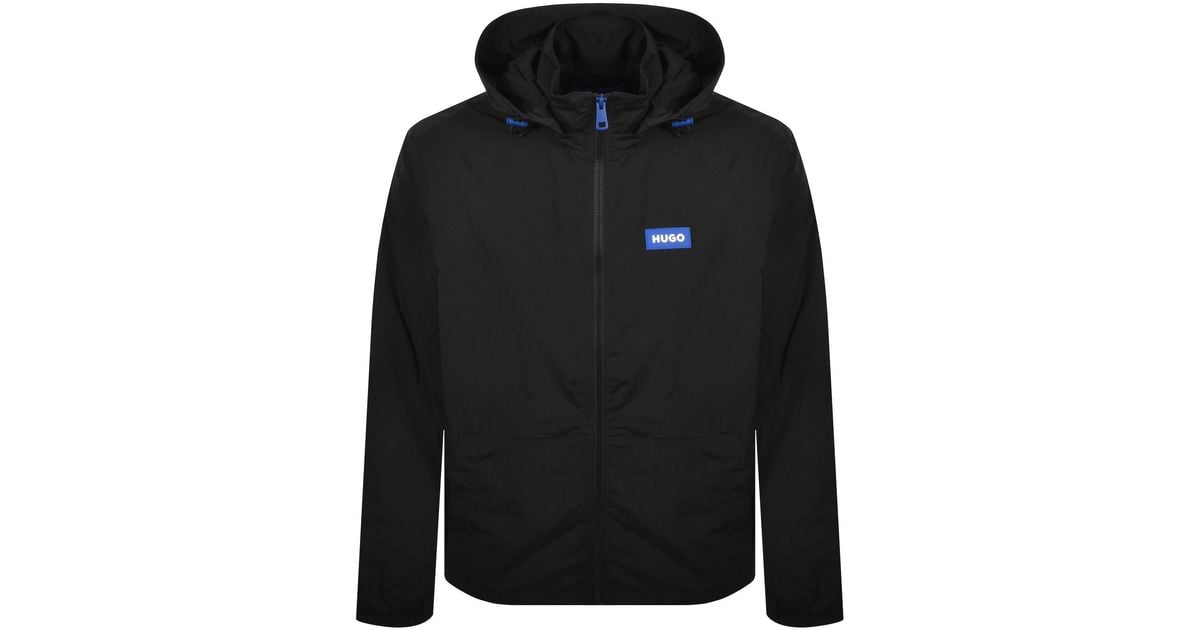 HUGO Windbreaker Jacket in Black for Men | Lyst UK