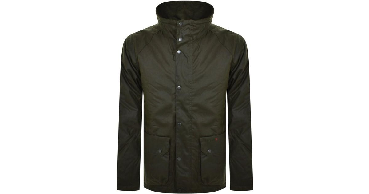 Barbour Saltburn Wax Jacket in Green for Men | Lyst UK