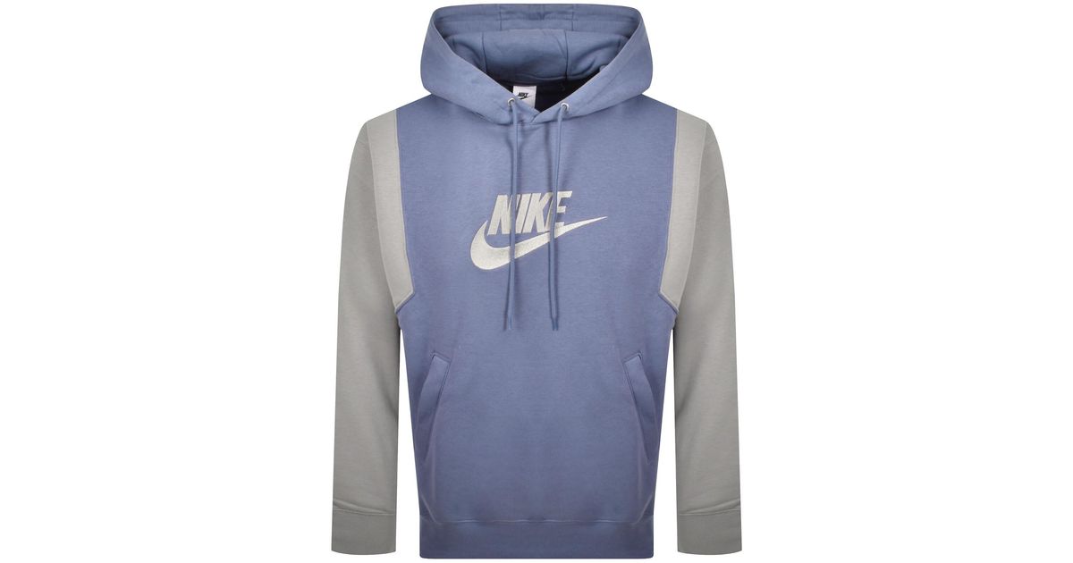 Nike Colour Block Hoodie in Blue for Men | Lyst UK