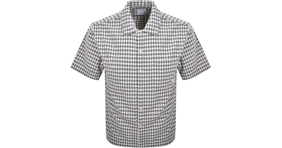 Farah Farah Kegan Short Sleeve Shirt in Gray for Men | Lyst