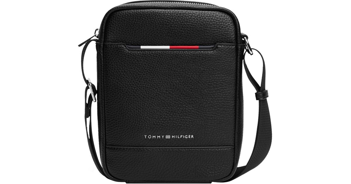 Tommy Hilfiger Central Mini Reporter Bag in Black for Men | Lyst