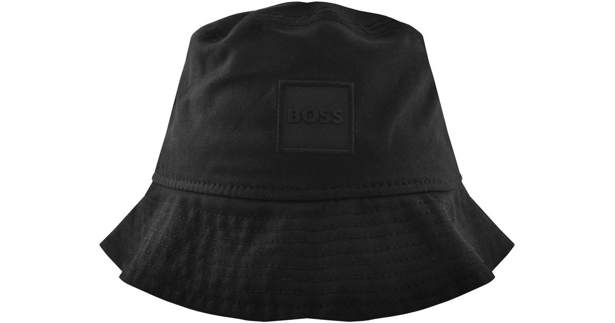 BOSS Boss Febas Bucket Hat in Black for Men | Lyst UK