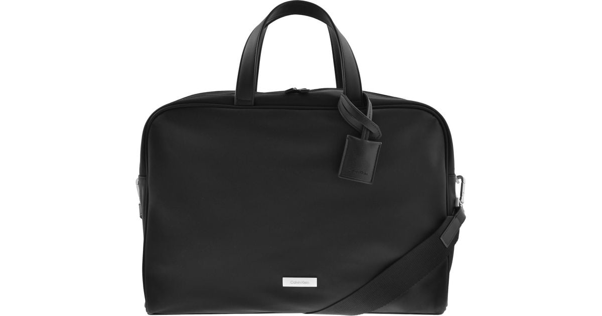 Calvin Klein Sleek Large Commuter Bag in Black for Men | Lyst UK
