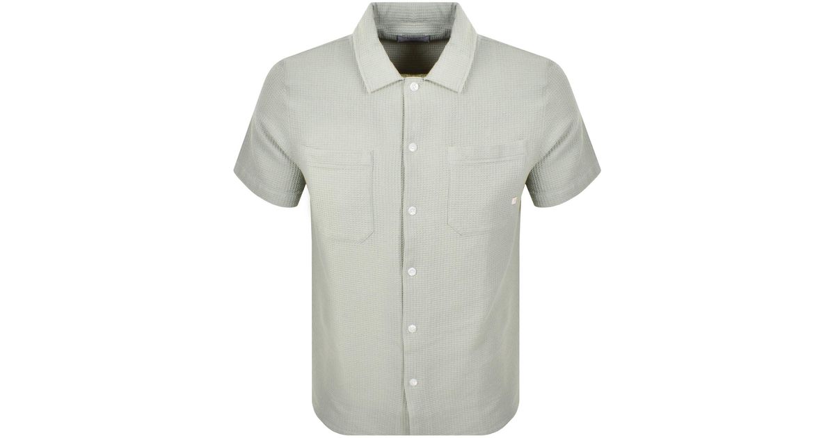 Farah Farah Judson Waffle Shirt Grove in Gray for Men | Lyst