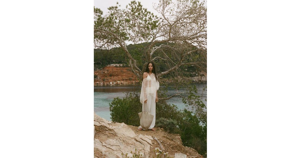 Mango Mesh Shopper Bag in Green | Lyst