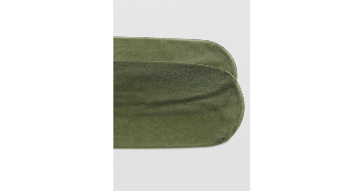 Mango Thin Veiled Tights in Green | Lyst UK