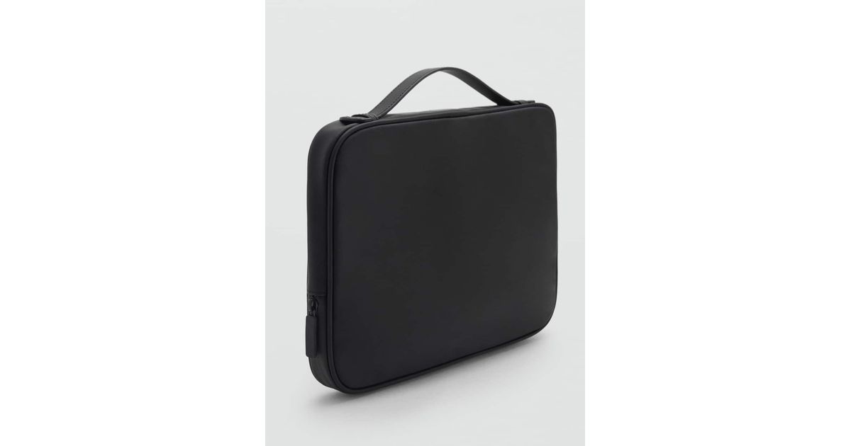 Mango Rubberised Laptop Case in Black for Men | Lyst