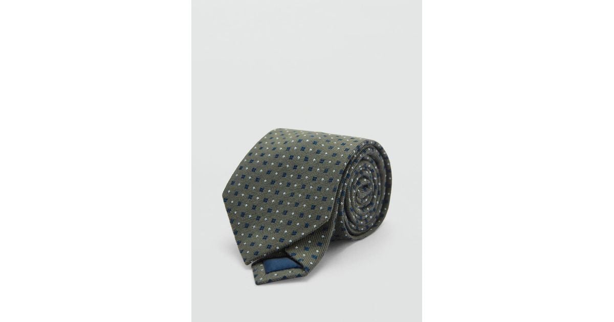 Mango Mulberry Silk Structured Tie in Grey for Men | Lyst UK