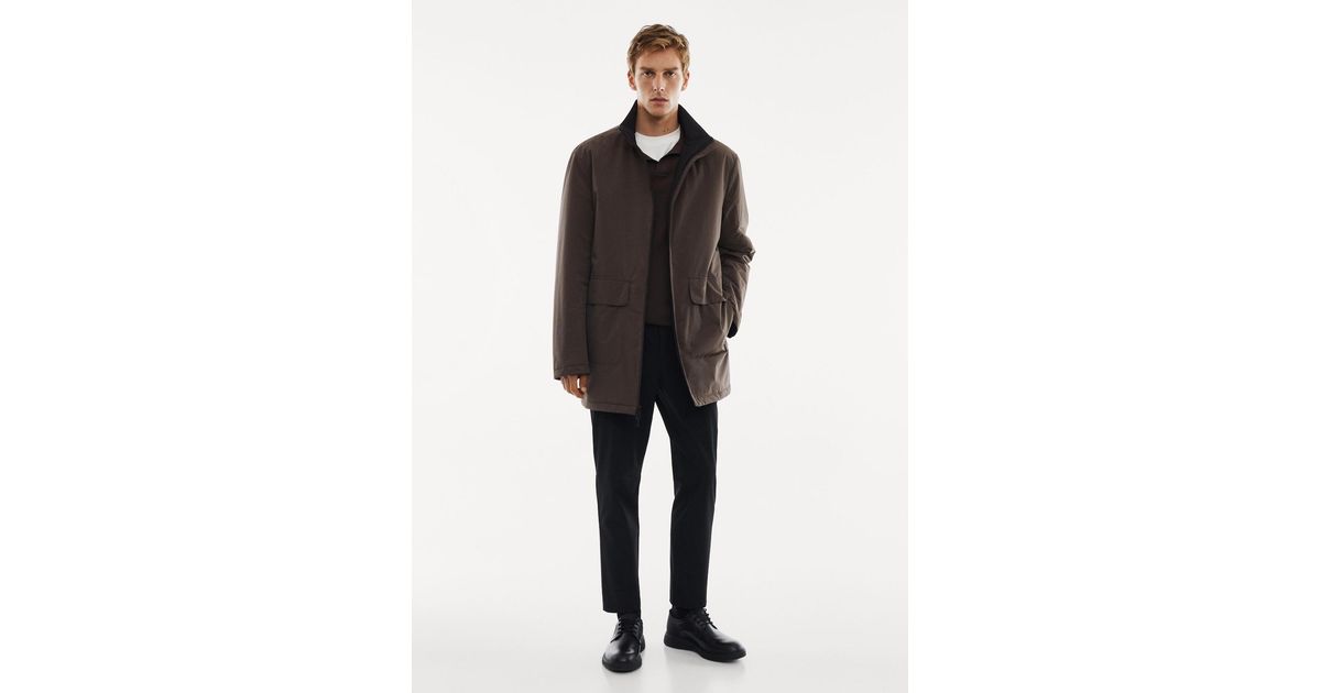 Mango Reversible Water-Repellent Quilted Barn Jacket for Men | Lyst