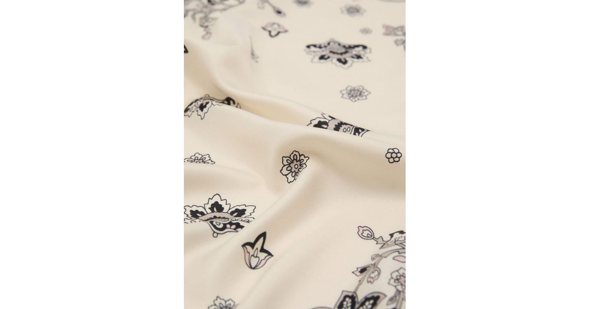 Mango Paisley Print Scarf in Natural | Lyst UK