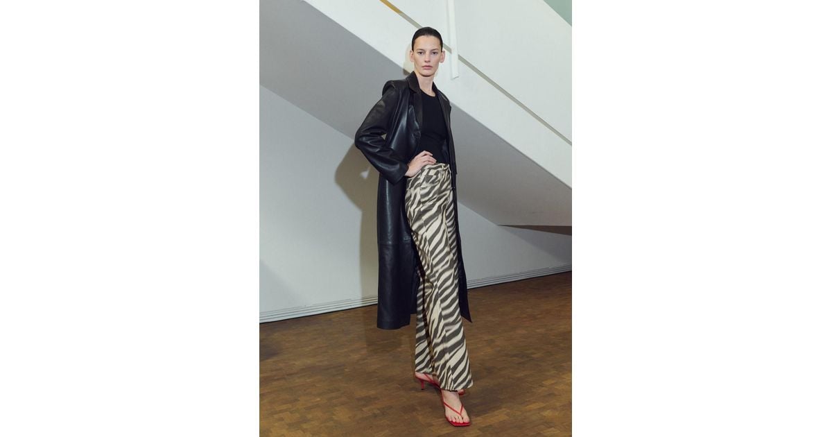 Mango Zebra-Print Straight-Fit Jeans in Blue | Lyst UK