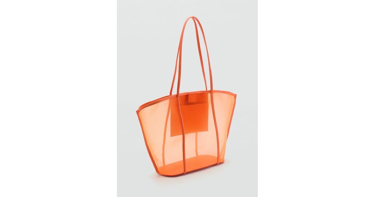 Mango Semi-Transparent Shopper Bag in White | Lyst