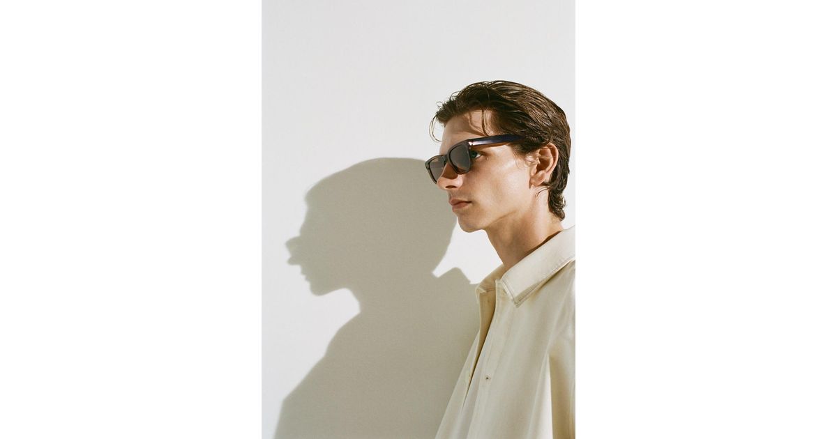 Mango Rectangular-Frame Sunglasses in Natural for Men | Lyst UK