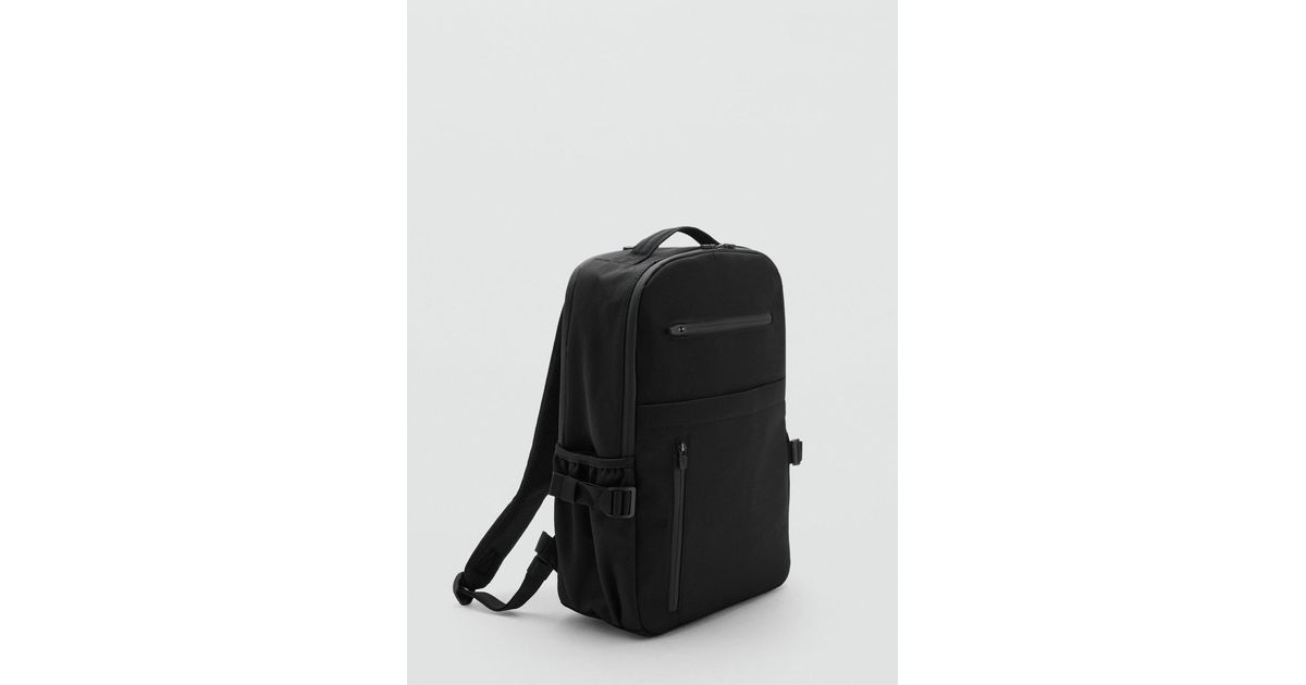 Mango Multi-Functional Backpack With Pockets in Black for Men | Lyst