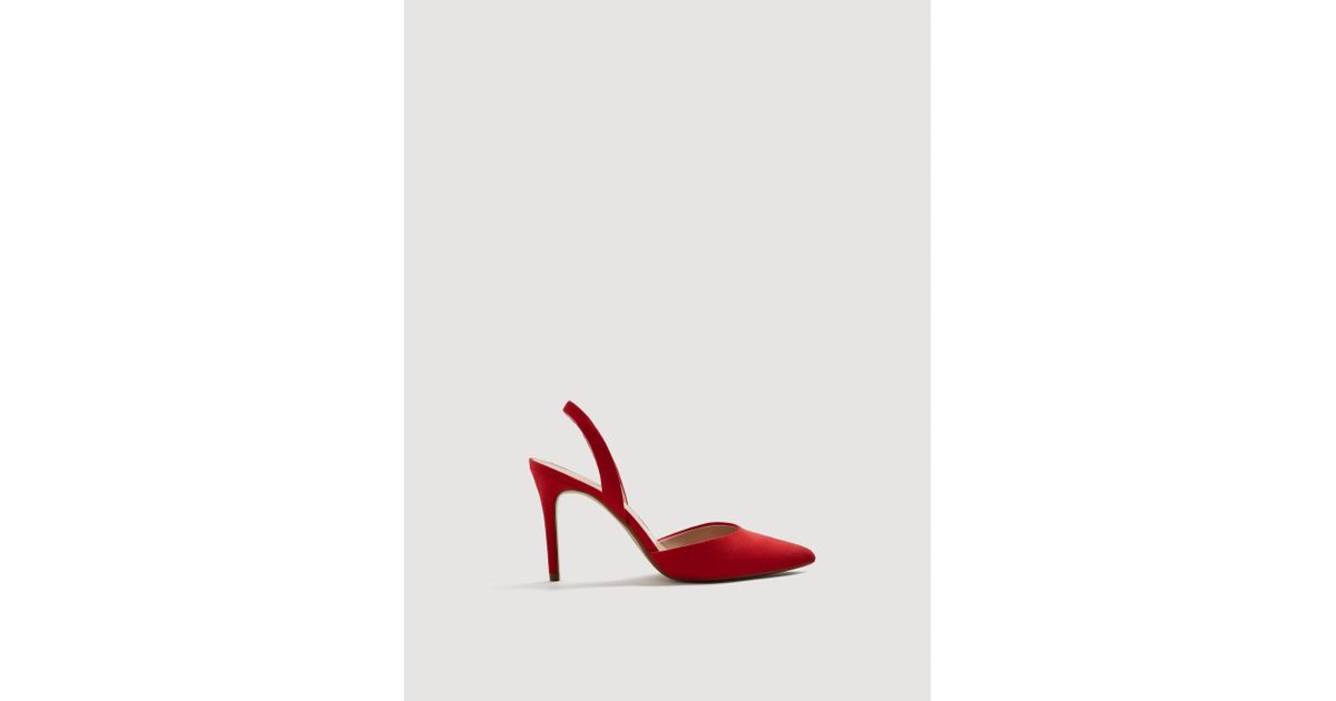 Mango Slingback Heel Shoes in Red | Lyst UK