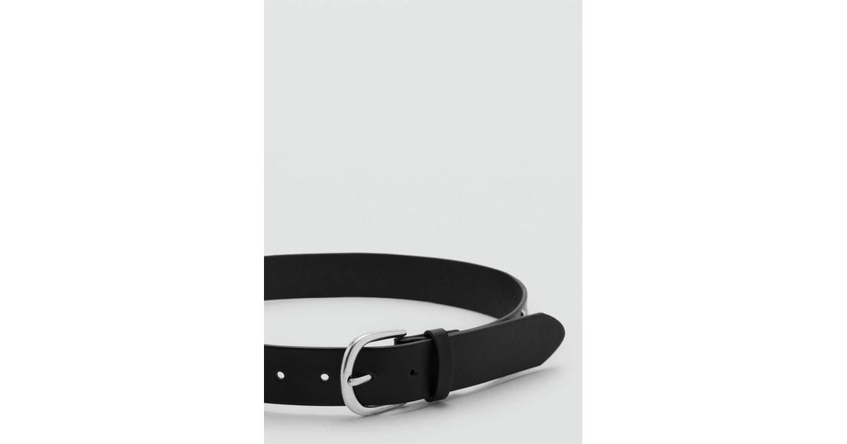 MANGO TEEN Buckled Studded Belt in Black | Lyst UK