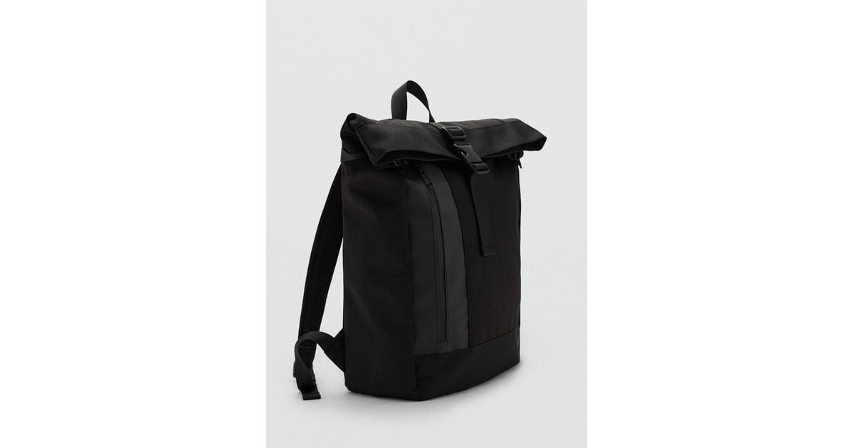 Mango Backpack With Flap in Black for Men | Lyst