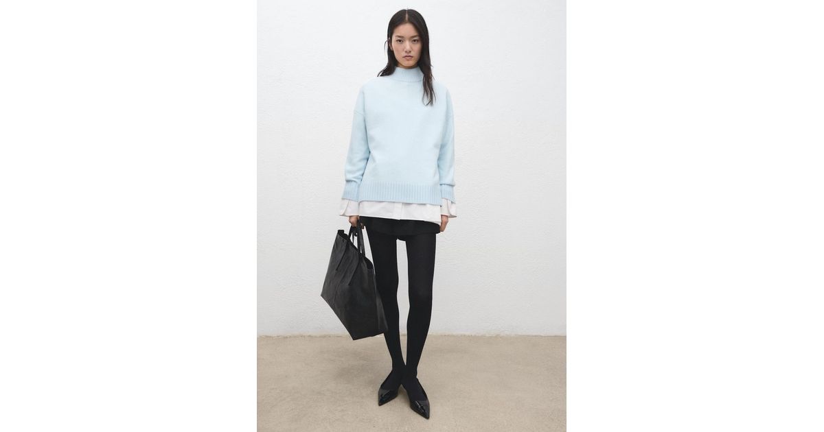 Mango Knitted Sweater With Openings in White | Lyst UK