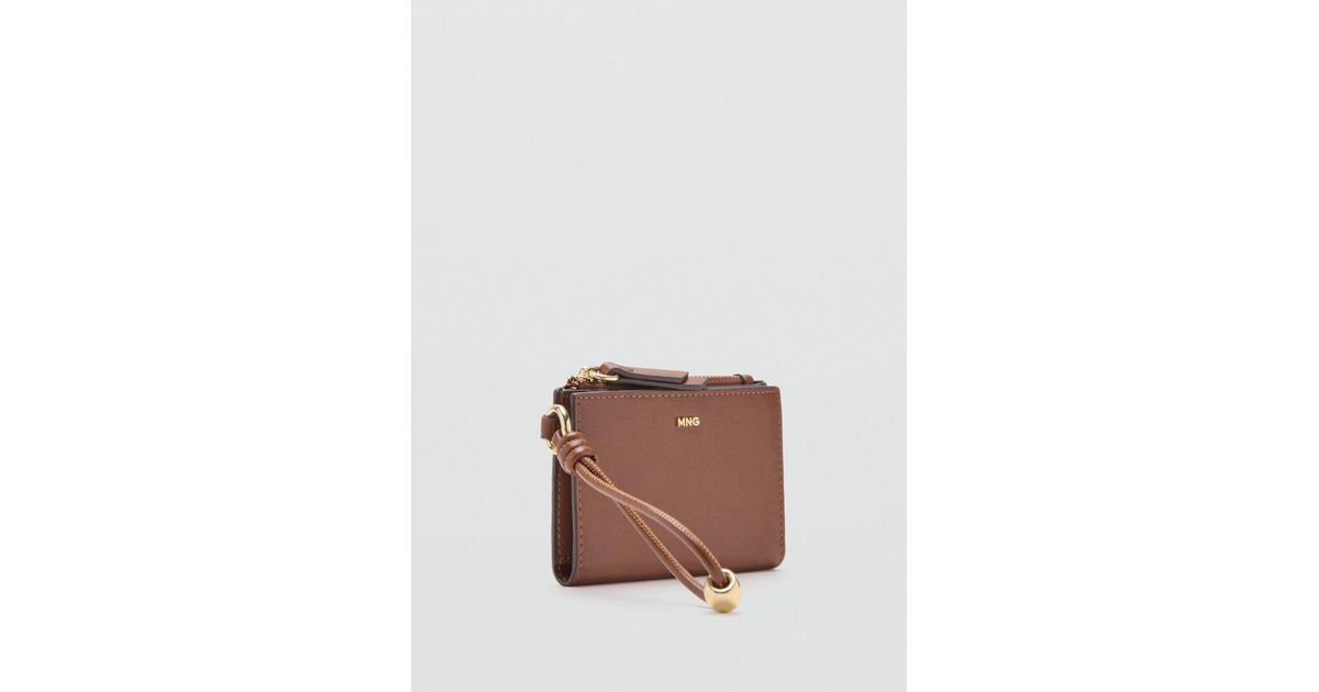 Mango Mini-Bead Small Purse in Brown | Lyst UK
