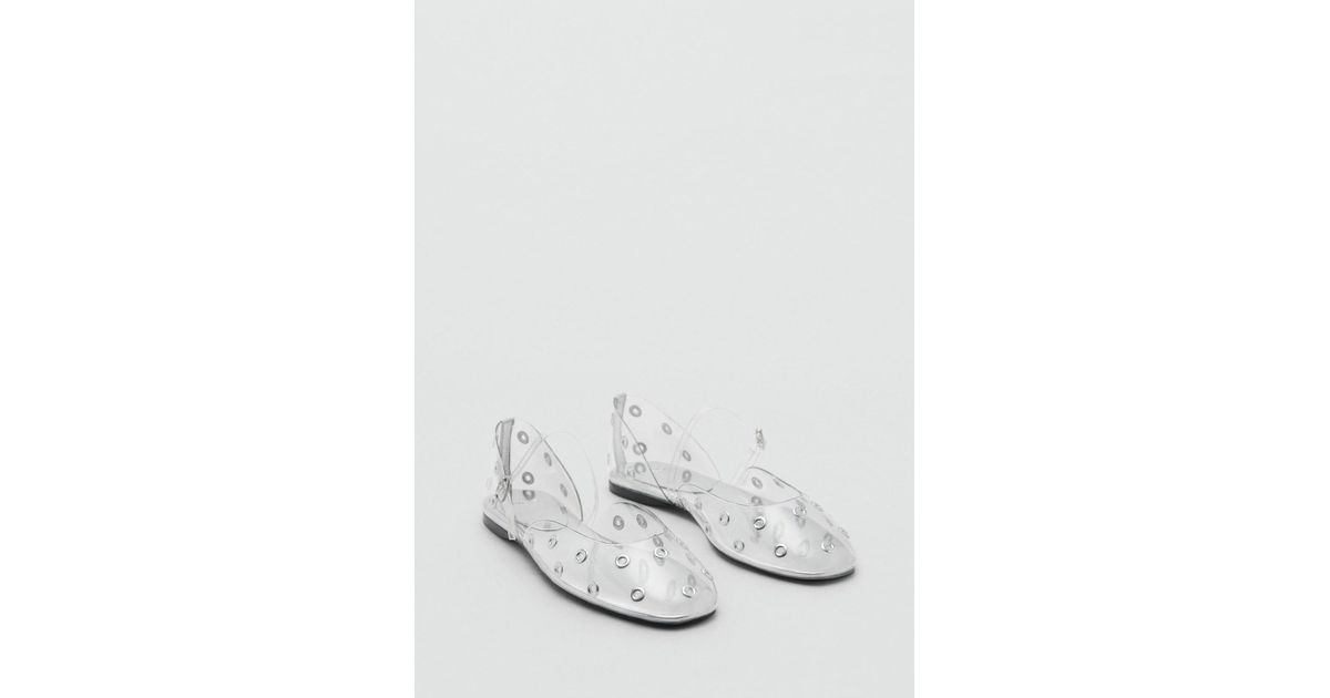 Mango Vinyl Shoes With Eyelets in White | Lyst