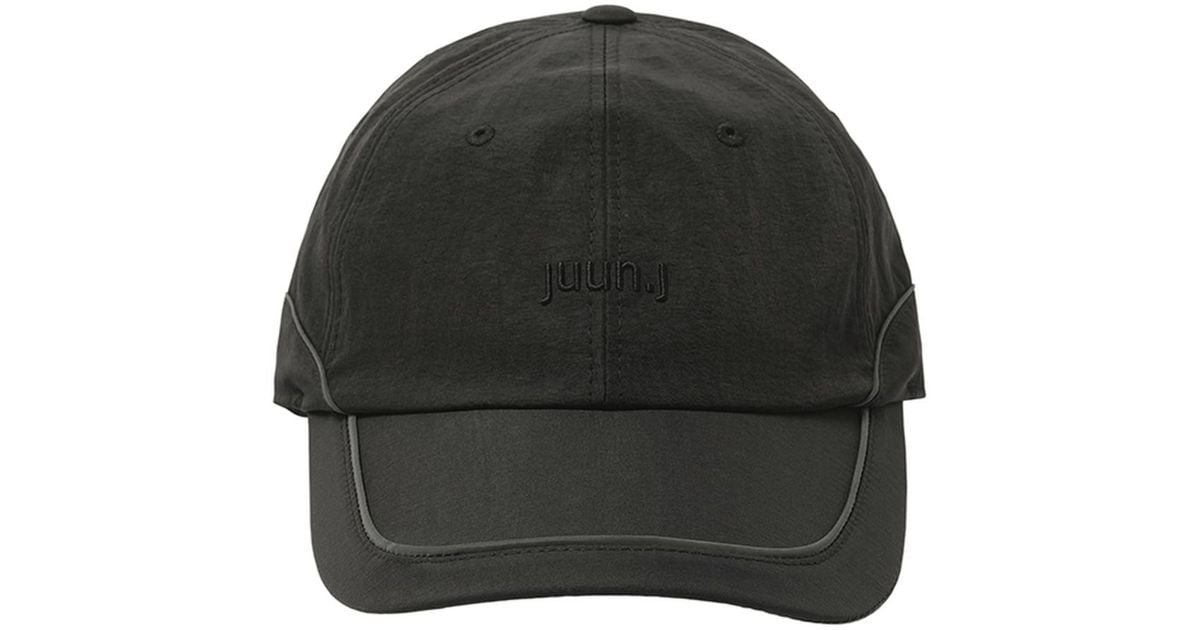 Juun.J Nylon Piping Ball Cap, 100% Nylon in Black for Men | Lyst