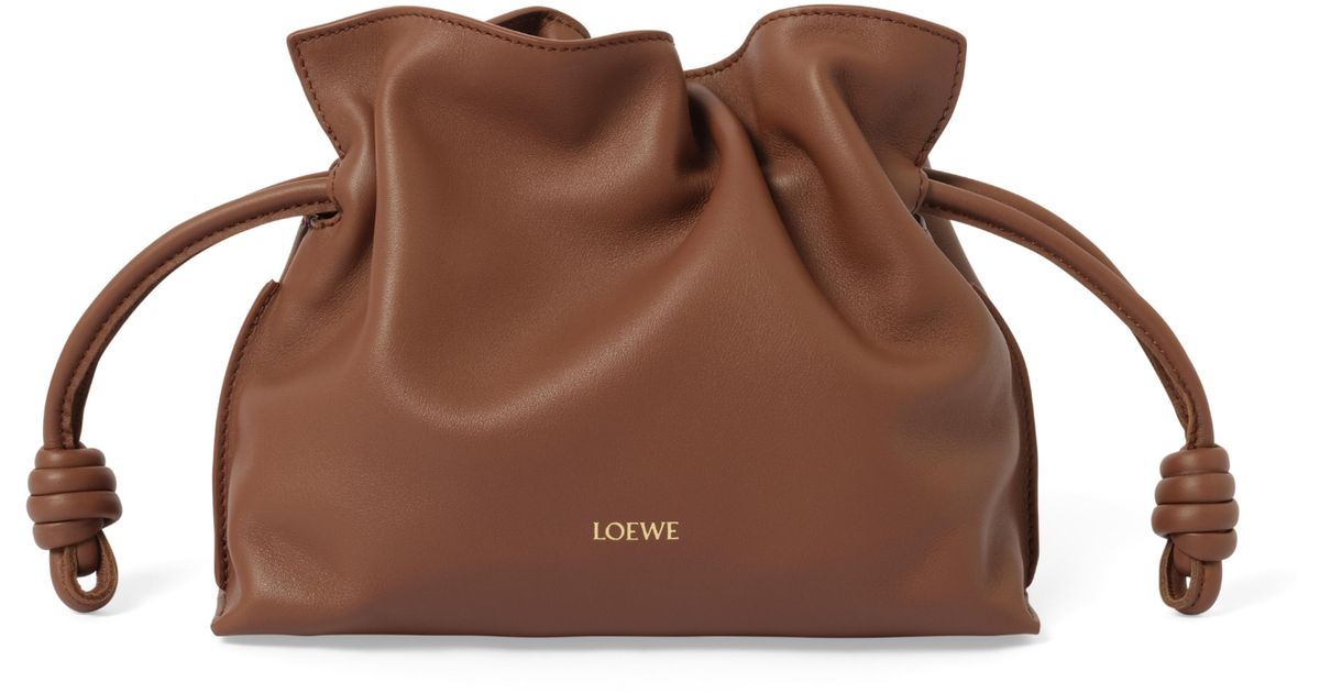Loewe Flamenco Clutch Mini Hamster, 100% Nappa in Brown | Lyst