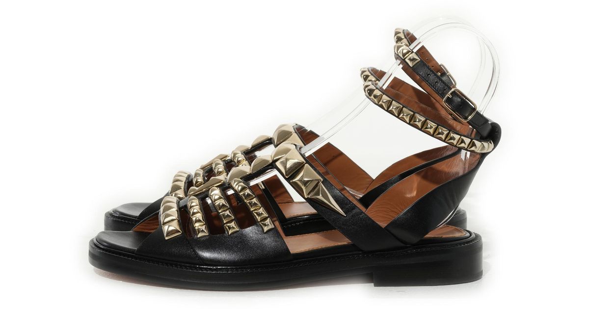 Givenchy Gladi Flat Sandals in Black | Lyst